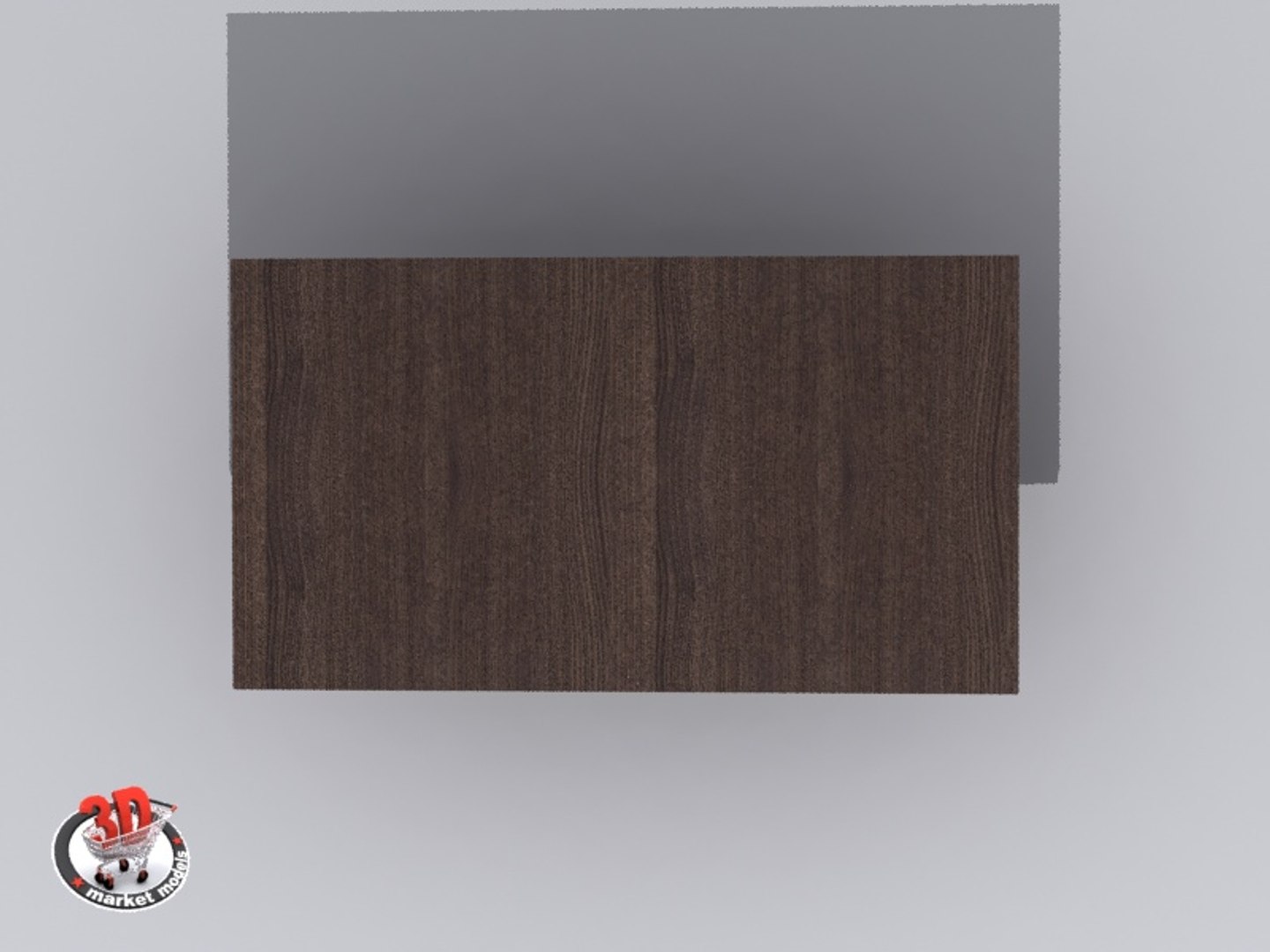 3d Dark Wood Table Model