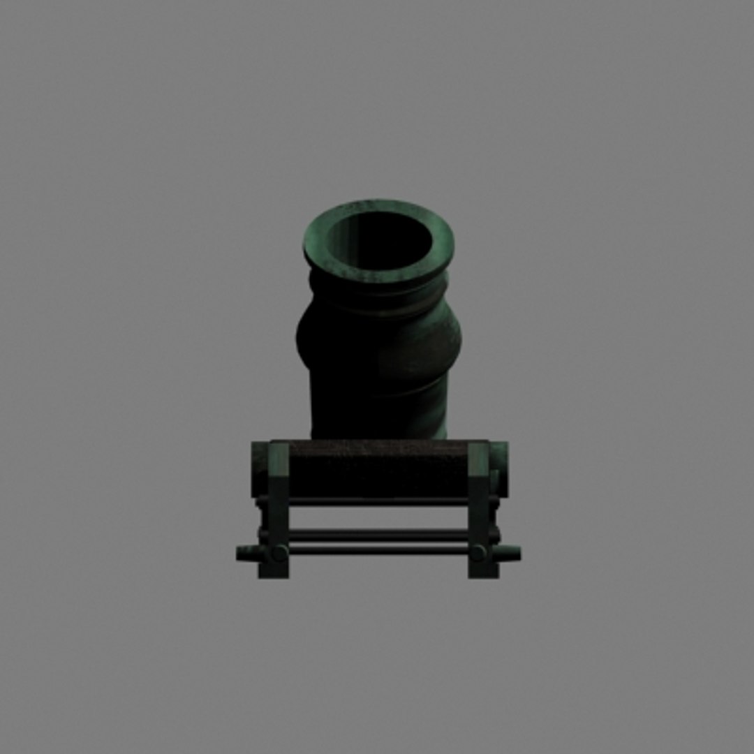 18th French Mortar Cannon 3d Model