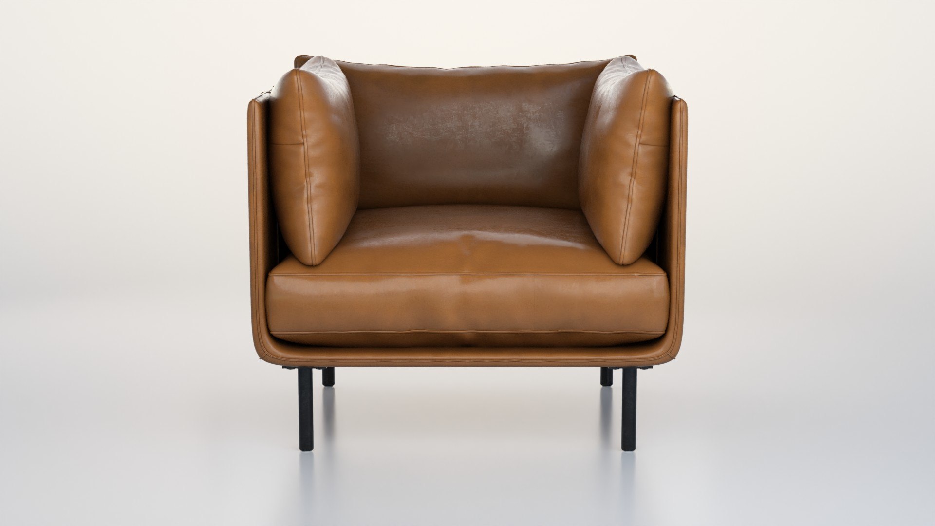 3D CB Wells Leather Chair - TurboSquid 2283488