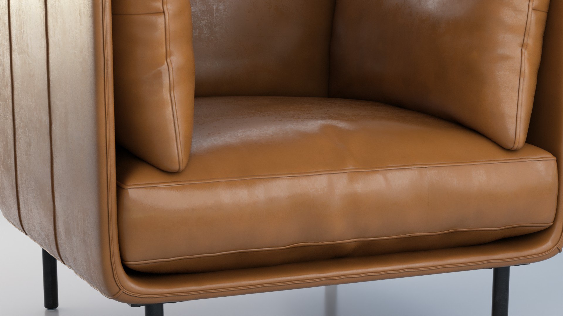 3D CB Wells Leather Chair - TurboSquid 2283488