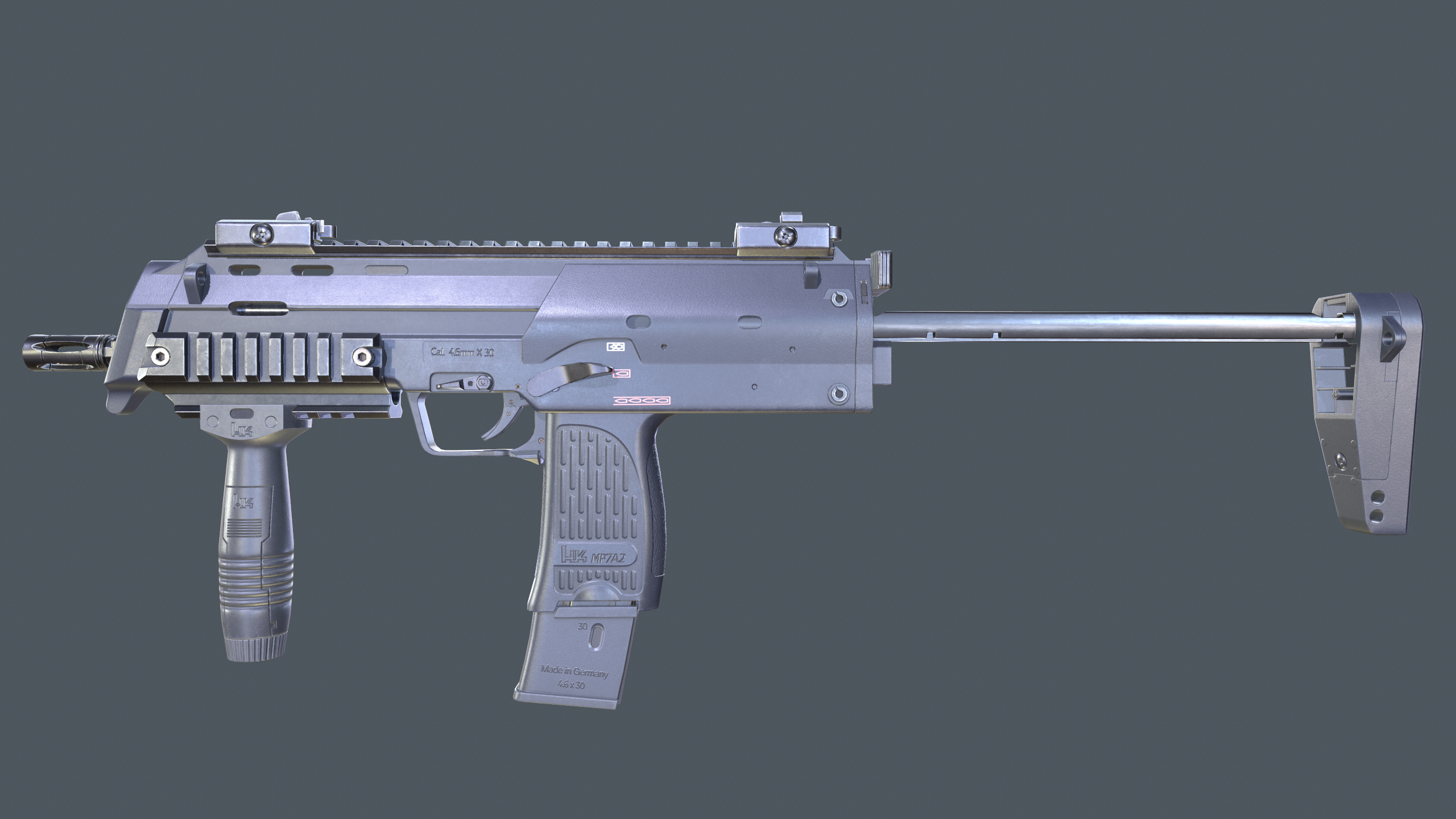 HK MP7A2 Model 3D - TurboSquid 1652795