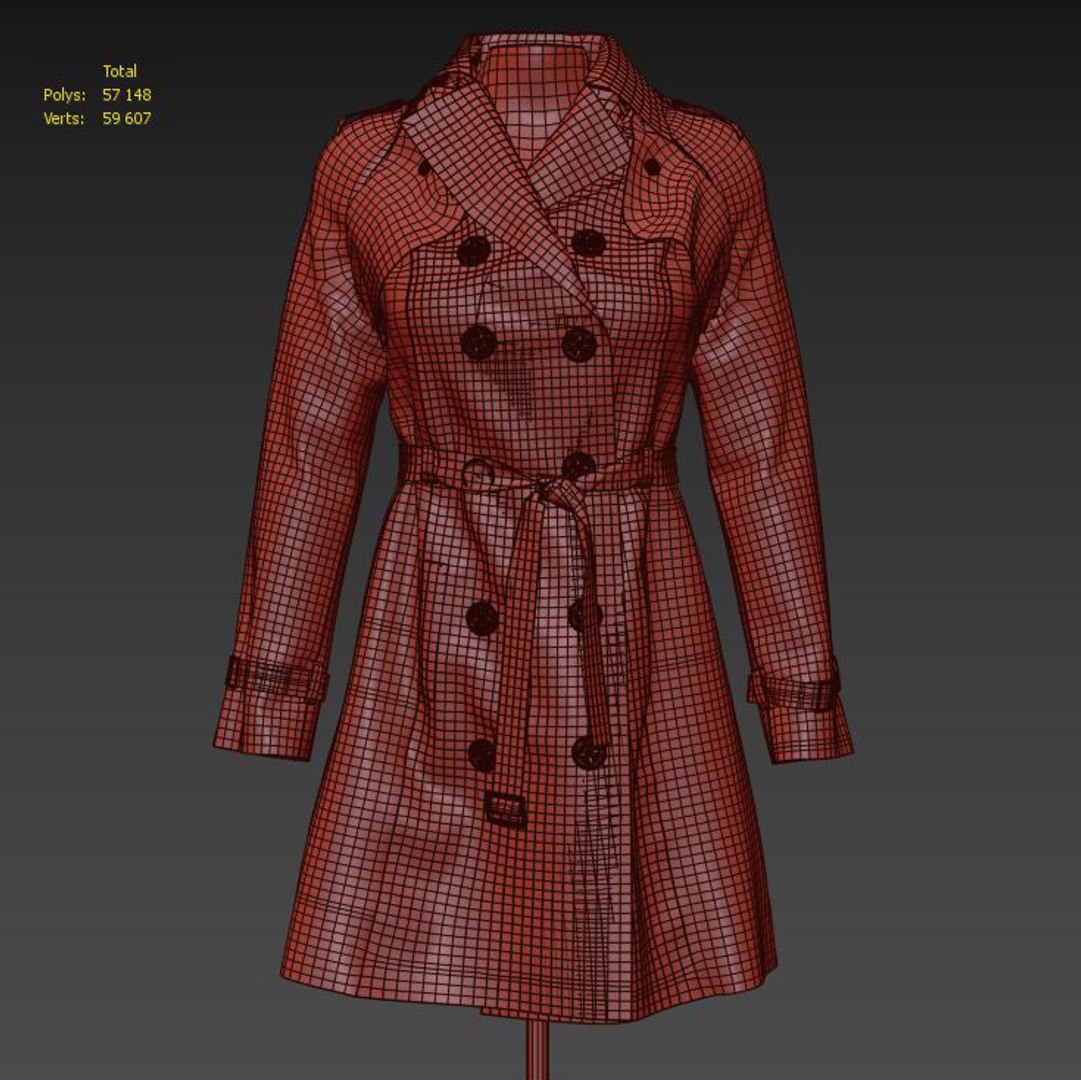 3D realistic woman coat model - TurboSquid 1155308