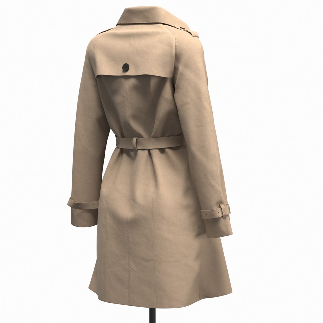 3D Realistic Woman Coat Model - TurboSquid 1155308