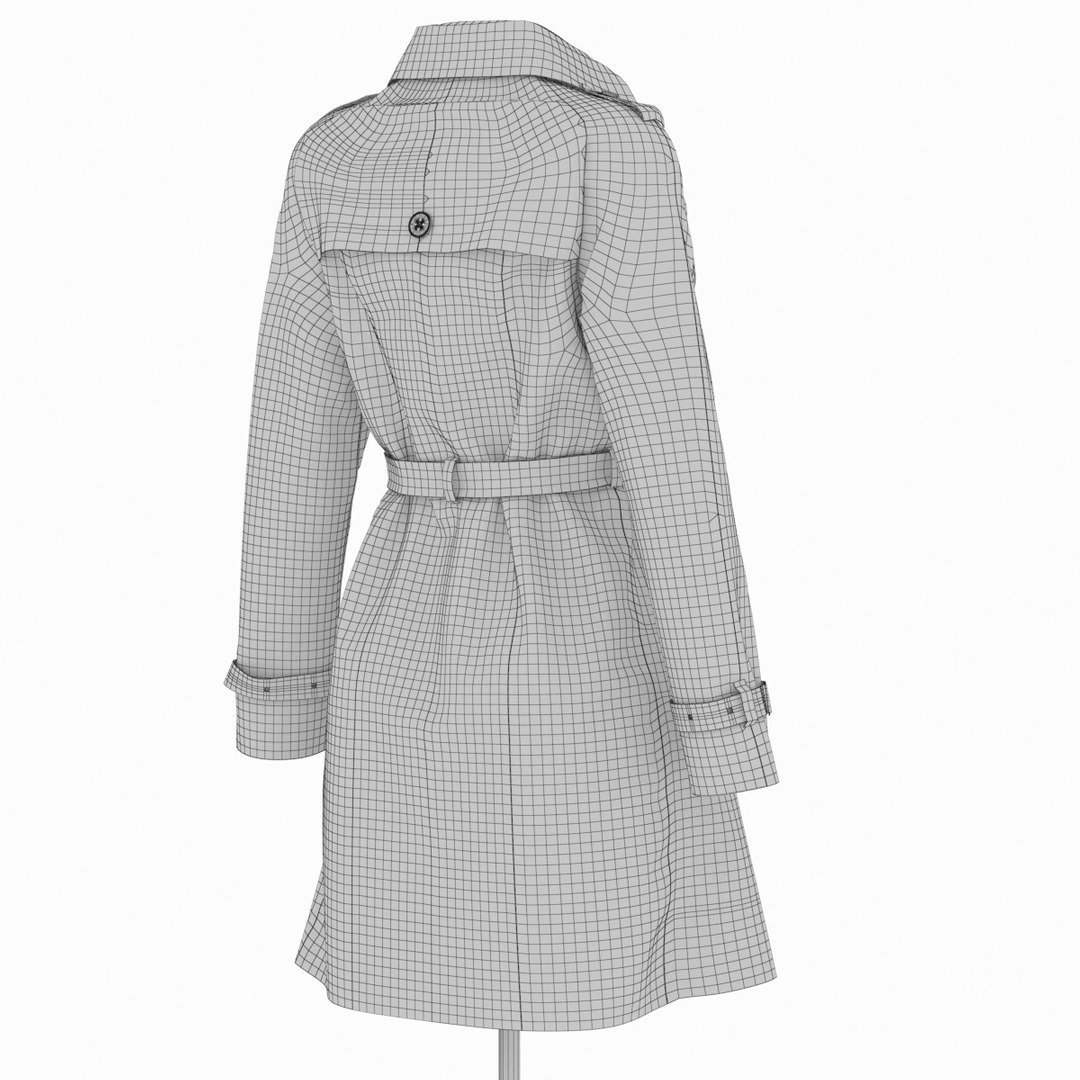 3D Realistic Woman Coat Model - TurboSquid 1155308