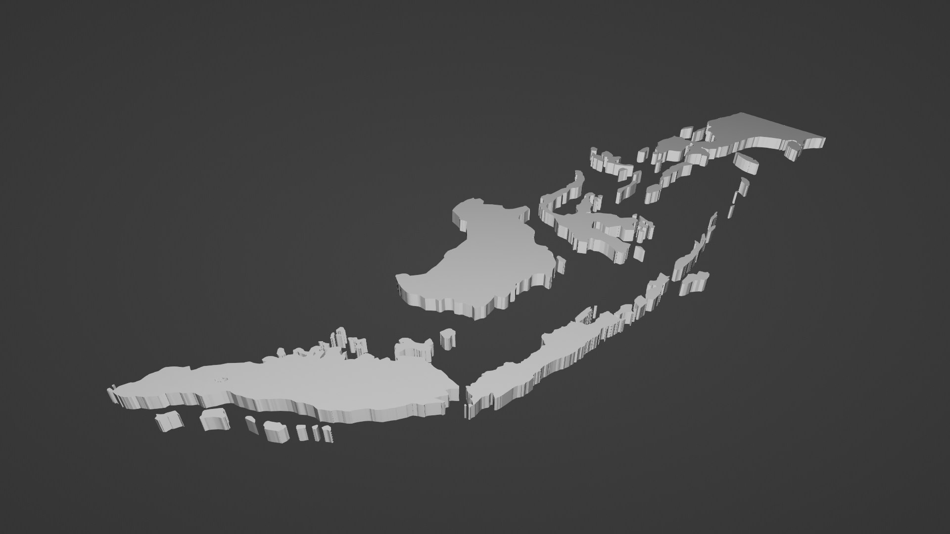 Indonesia Map 3D Model - TurboSquid 2170064