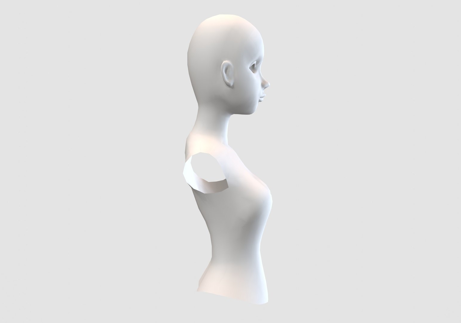 Cute Female Torso Model - TurboSquid 1910322