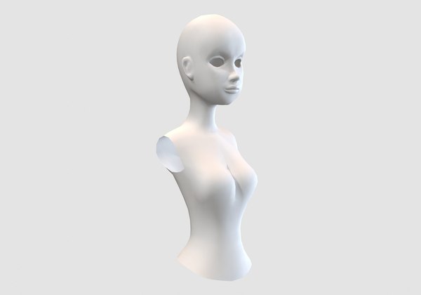 Cute female torso model - TurboSquid 1910322