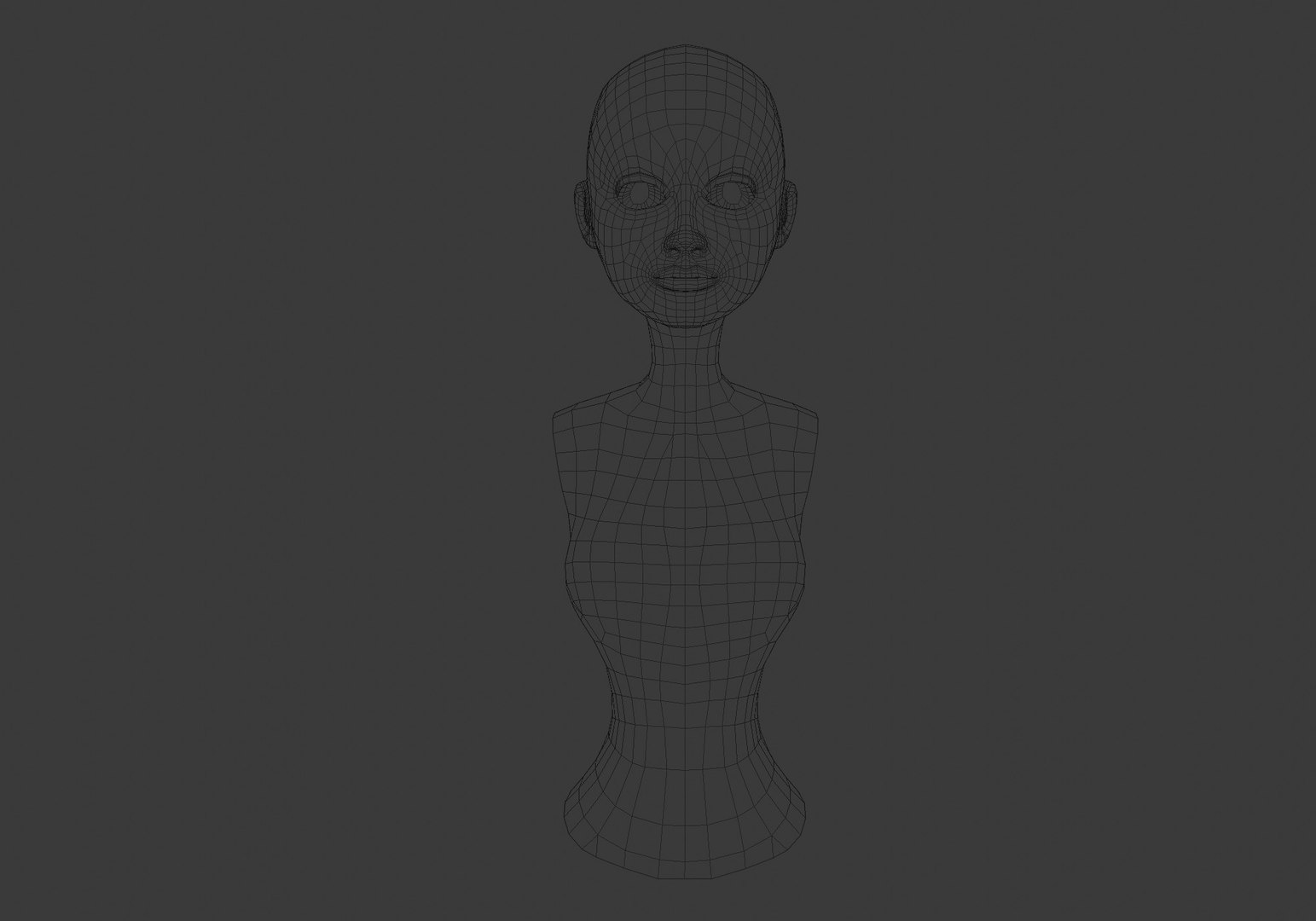 Cute Female Torso Model - TurboSquid 1910322