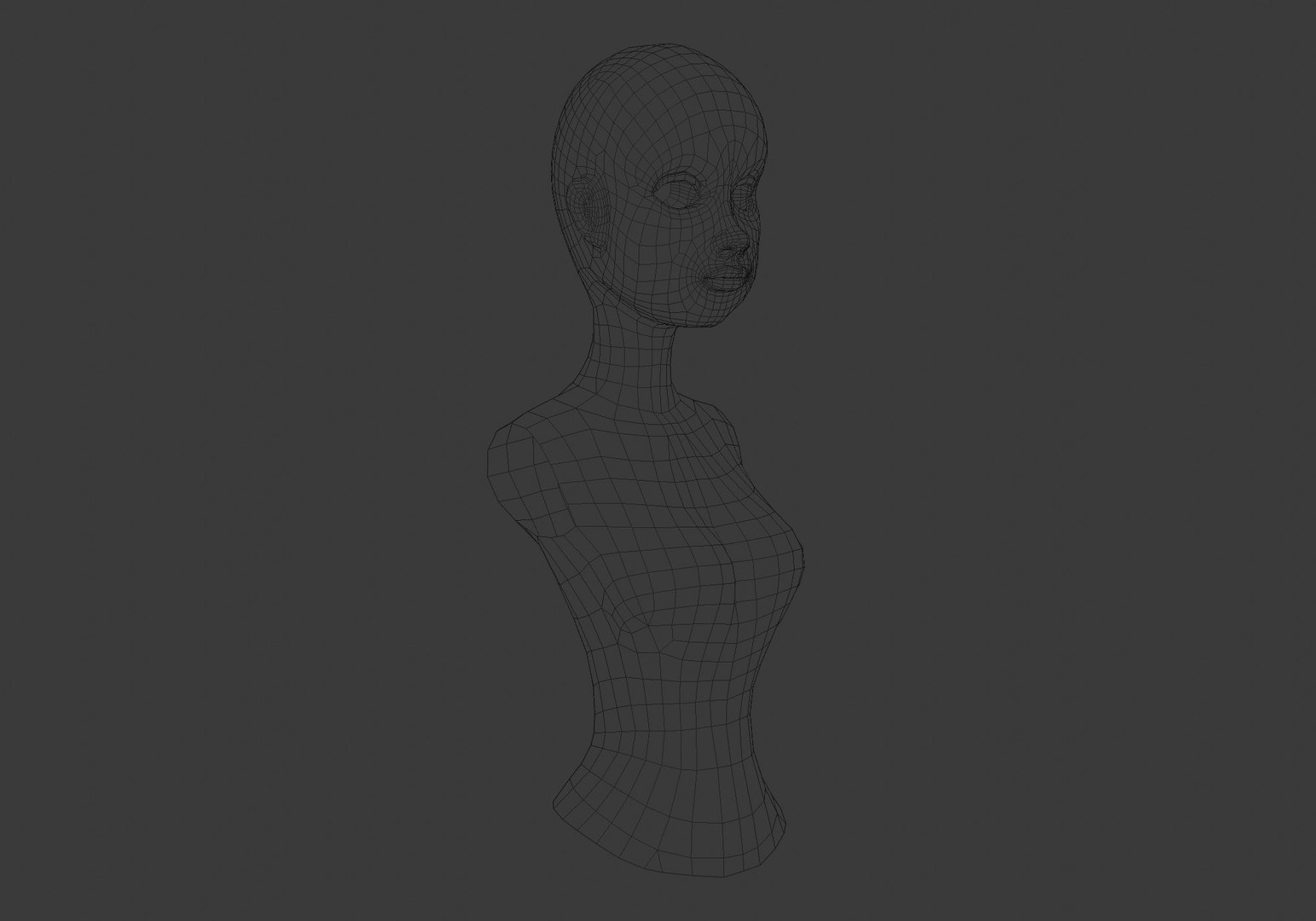 Cute Female Torso Model - TurboSquid 1910322