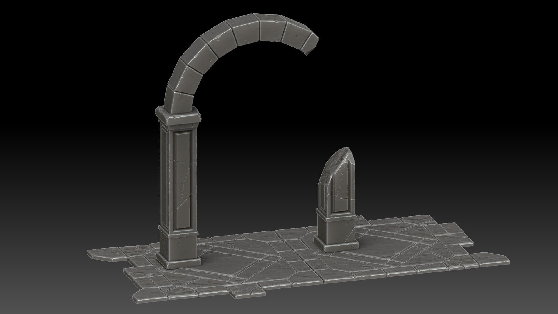 3D Model Stylized Ruin - TurboSquid 1847070