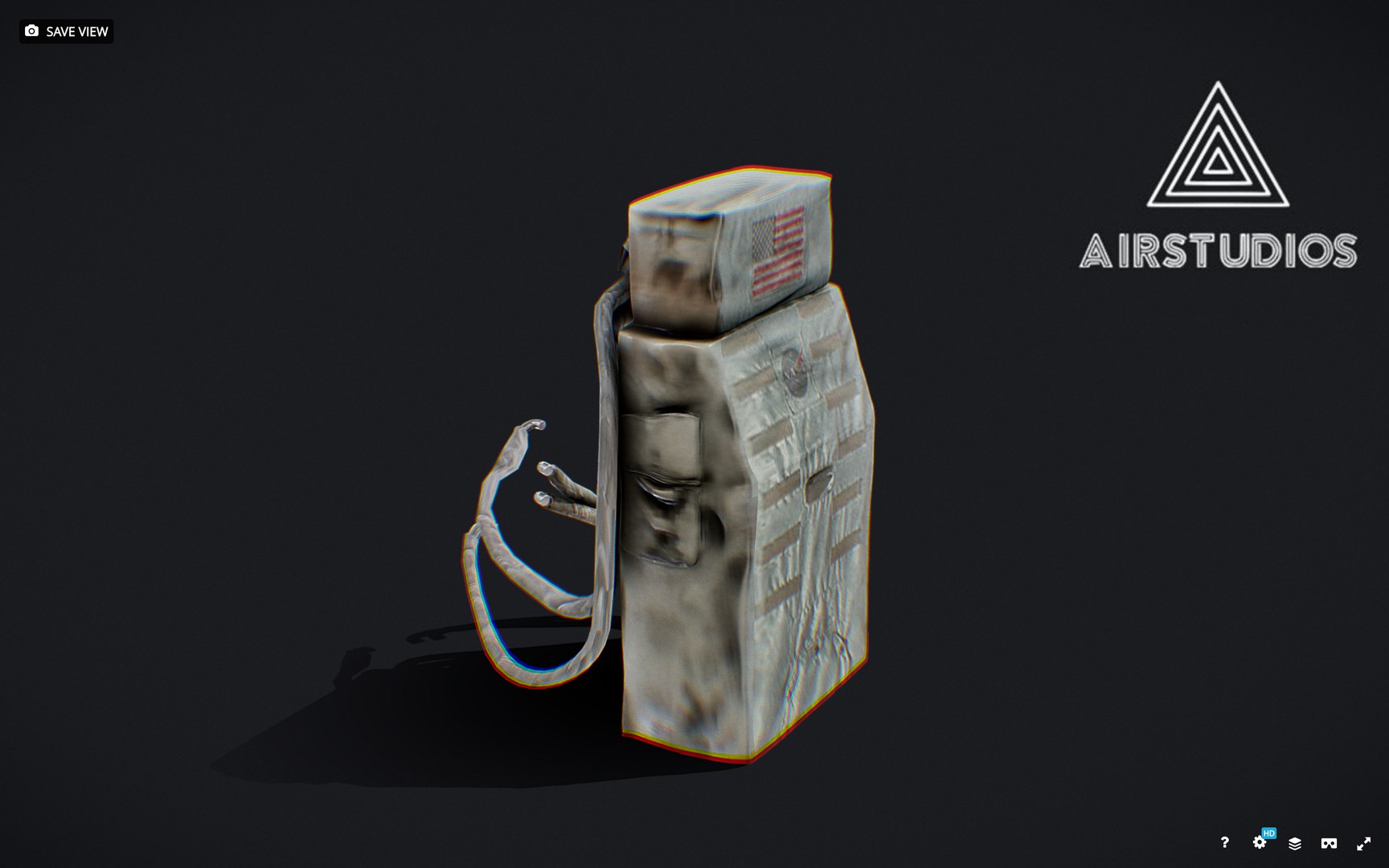 3D Space Suit Astronaut Backpack model - TurboSquid 1887269