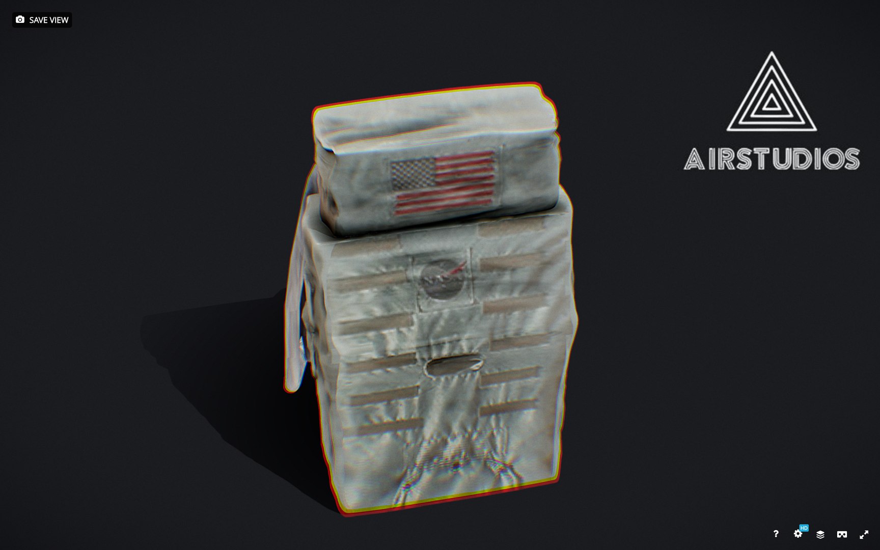 3D Space Suit Astronaut Backpack model - TurboSquid 1887269