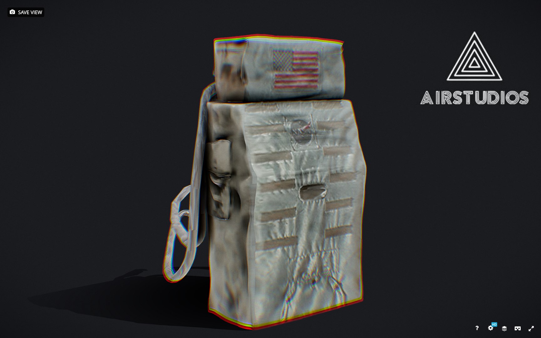 3D Space Suit Astronaut Backpack model - TurboSquid 1887269