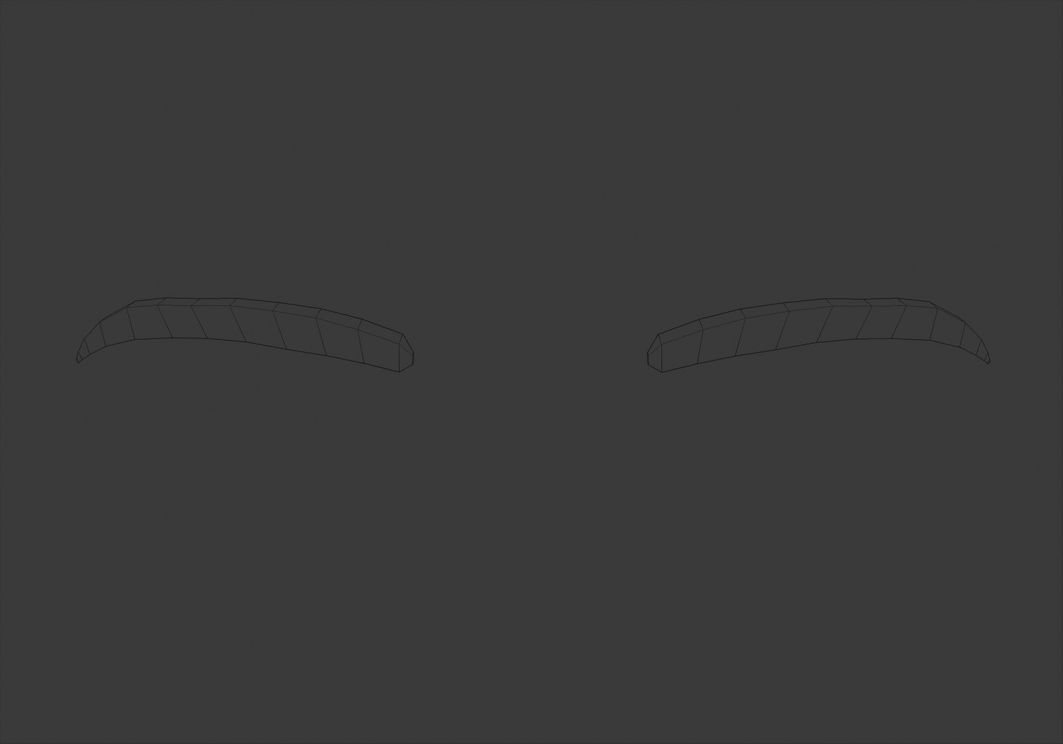 3D Cartoon Basic Eyebrow Model - TurboSquid 1959336