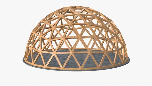 3D Geodesic Dome Wooden 4V model - TurboSquid 1830546