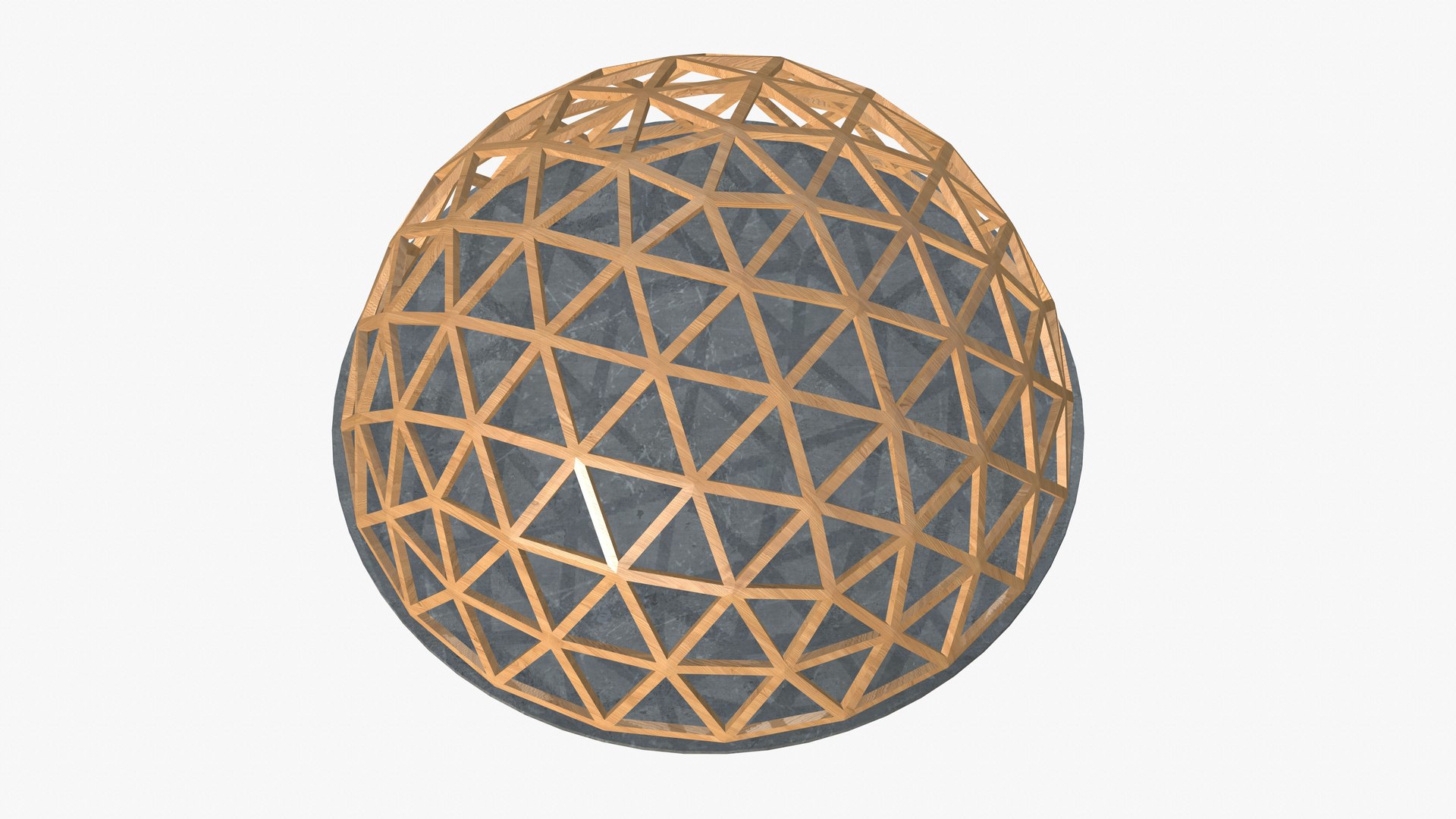 3D Geodesic Dome Wooden 4V Model - TurboSquid 1830546