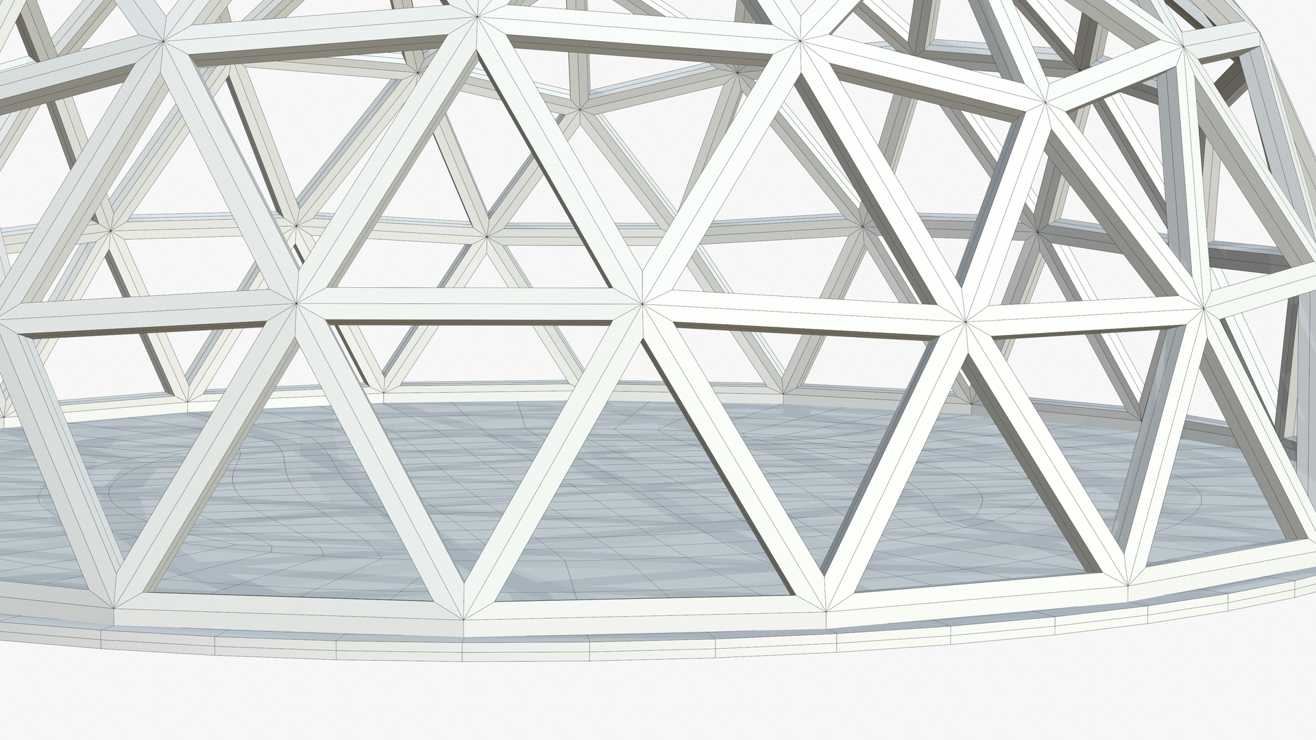 3D Geodesic Dome Wooden 4V model - TurboSquid 1830546