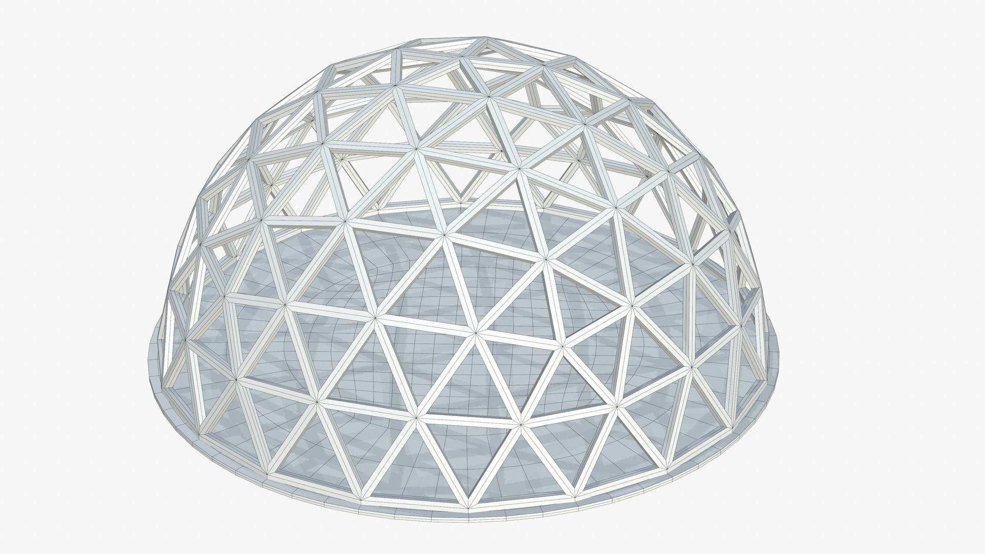 3D Geodesic Dome Wooden 4V model - TurboSquid 1830546