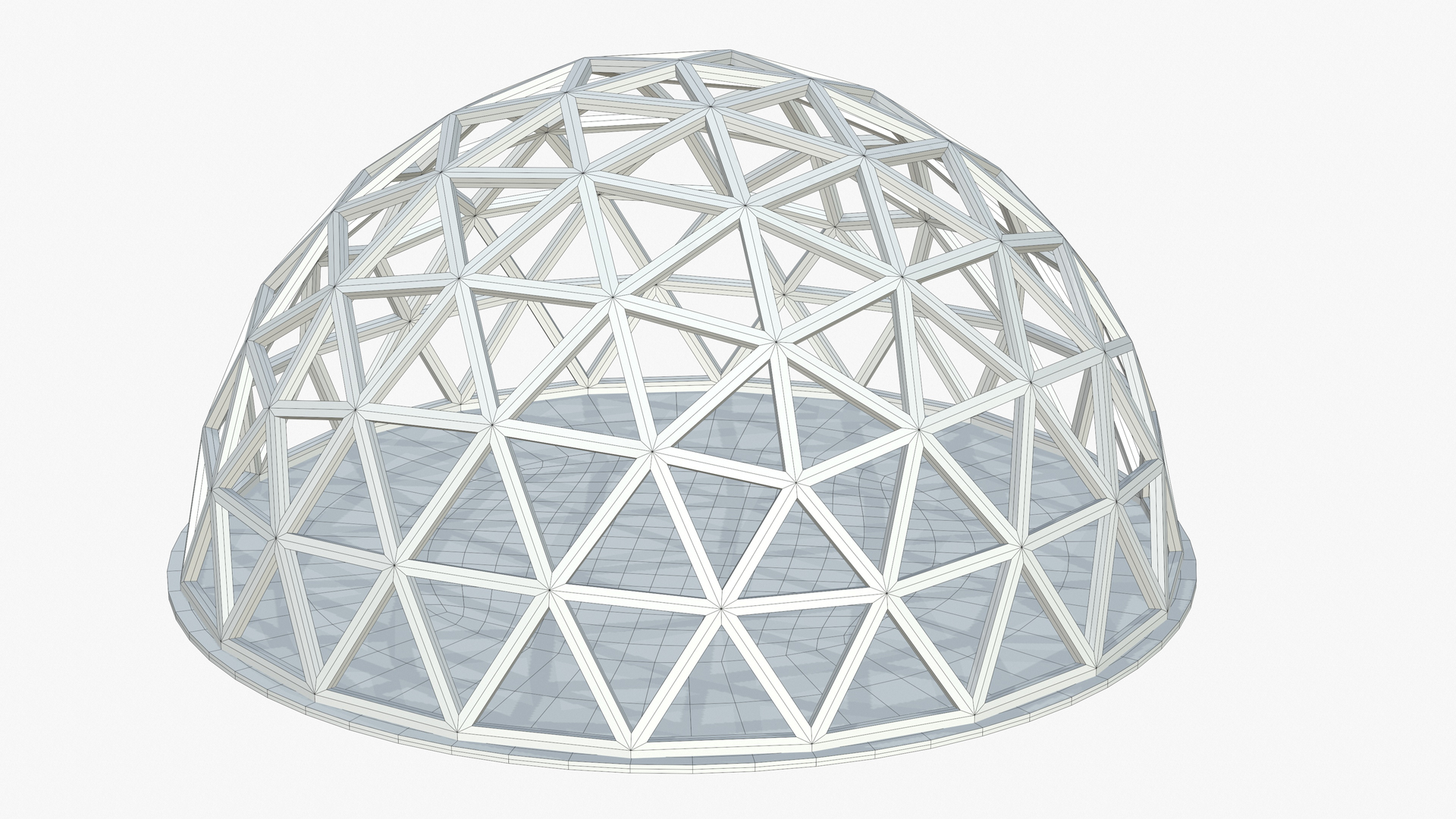 3D Geodesic Dome Wooden 4V Model - TurboSquid 1830546