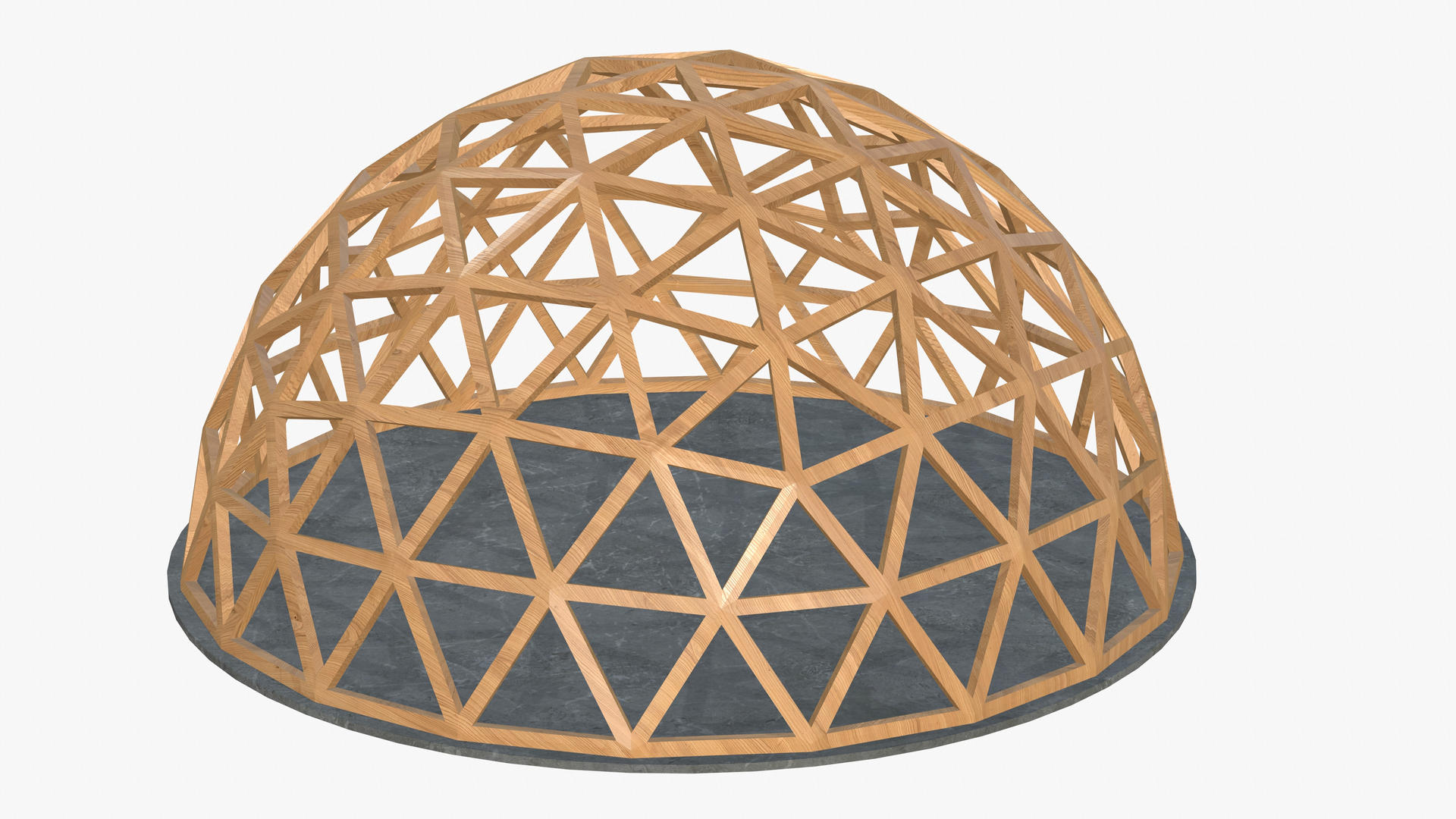 3D Geodesic Dome Wooden 4V Model - TurboSquid 1830546
