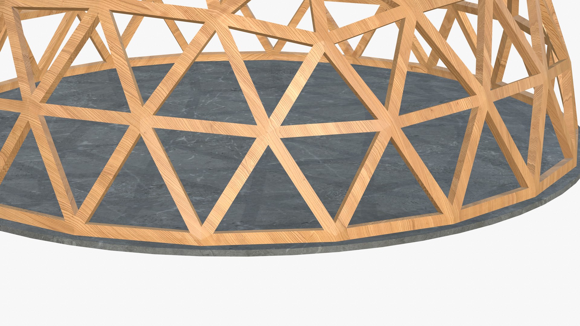 3D Geodesic Dome Wooden 4V Model - TurboSquid 1830546