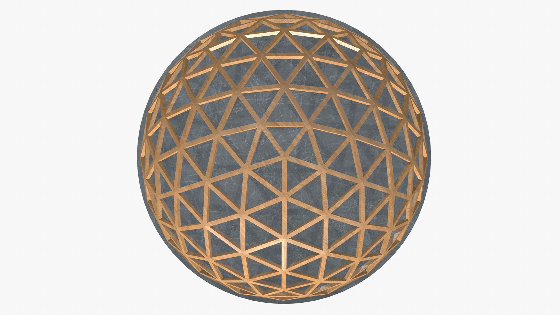 3D Geodesic Dome Wooden 4V Model - TurboSquid 1830546