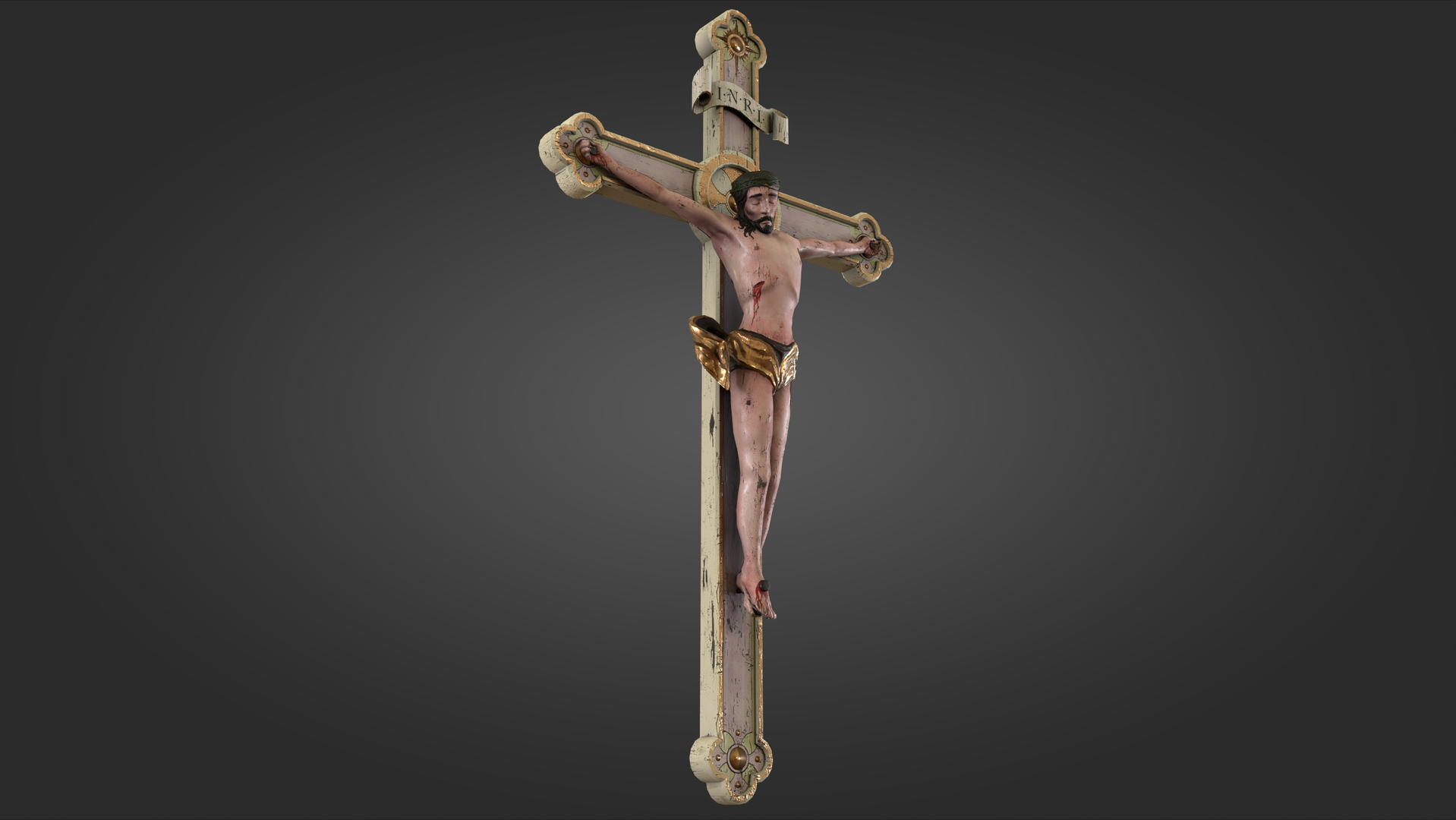 3D Model Medieval Crucifix Crema Rose - PBR - TurboSquid 1818931