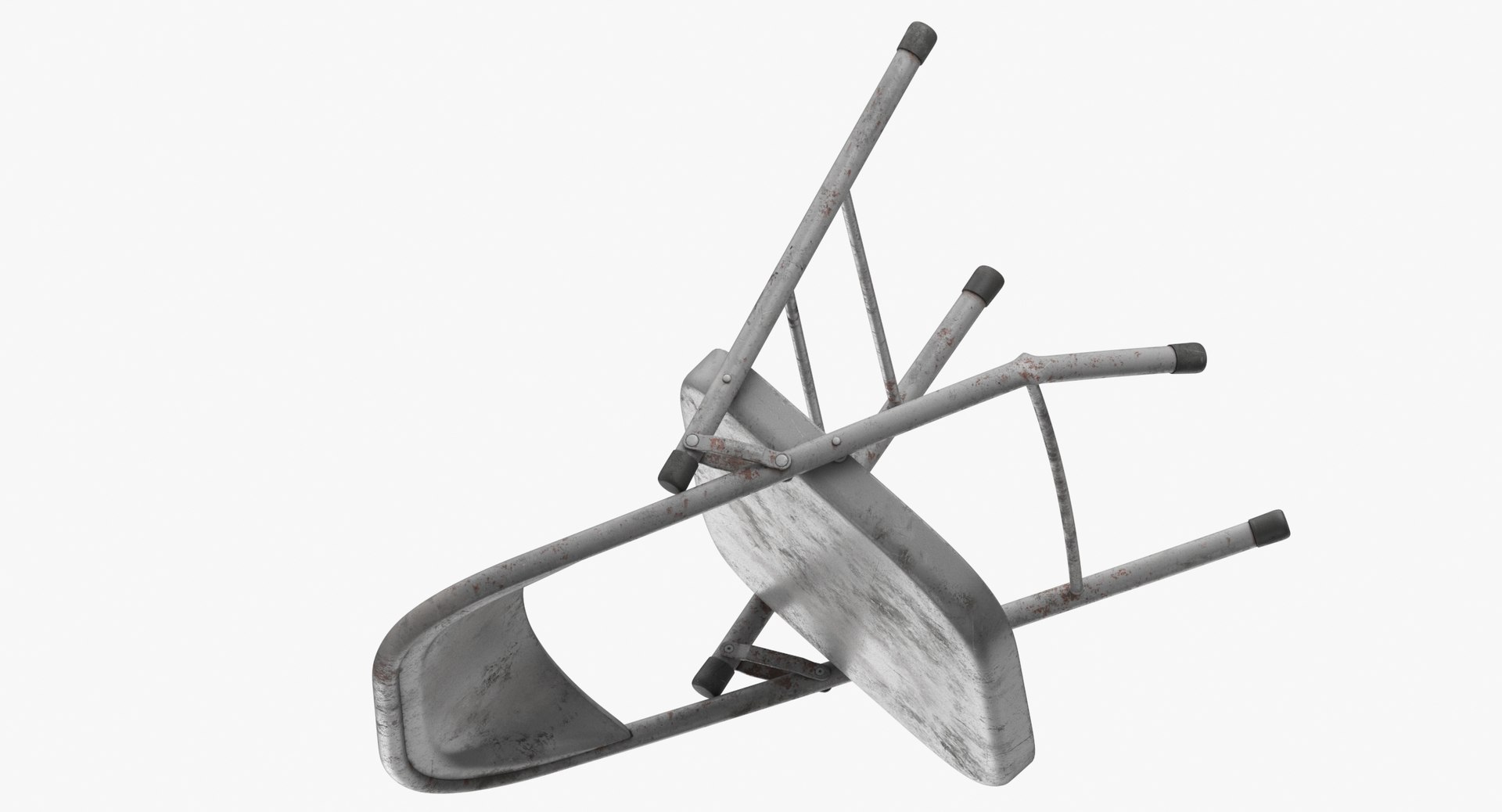 Metal Folding Chair Damaged 3D Model - TurboSquid 1867666