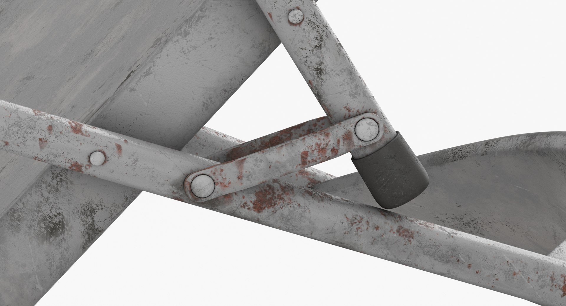 Metal Folding Chair Damaged 3D Model - TurboSquid 1867666