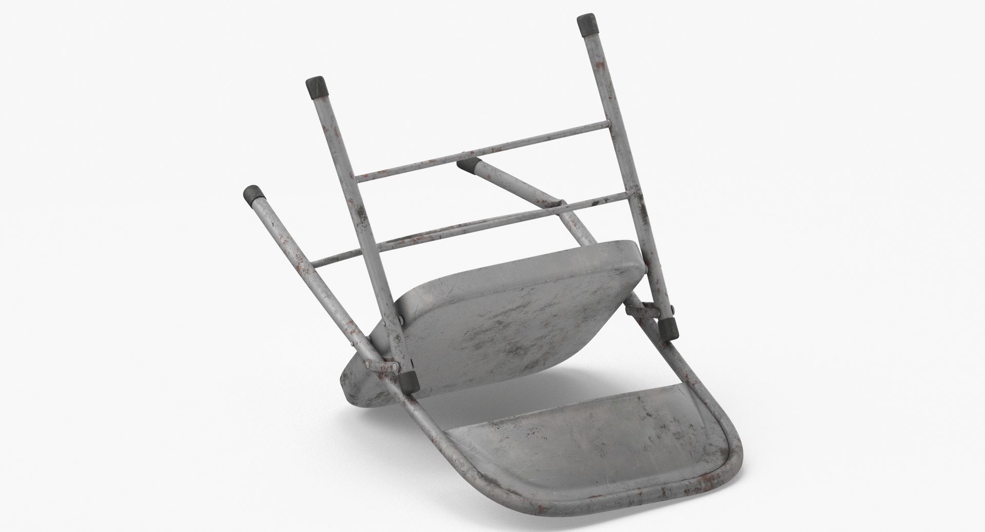 Metal Folding Chair Damaged 3D model - TurboSquid 1867666