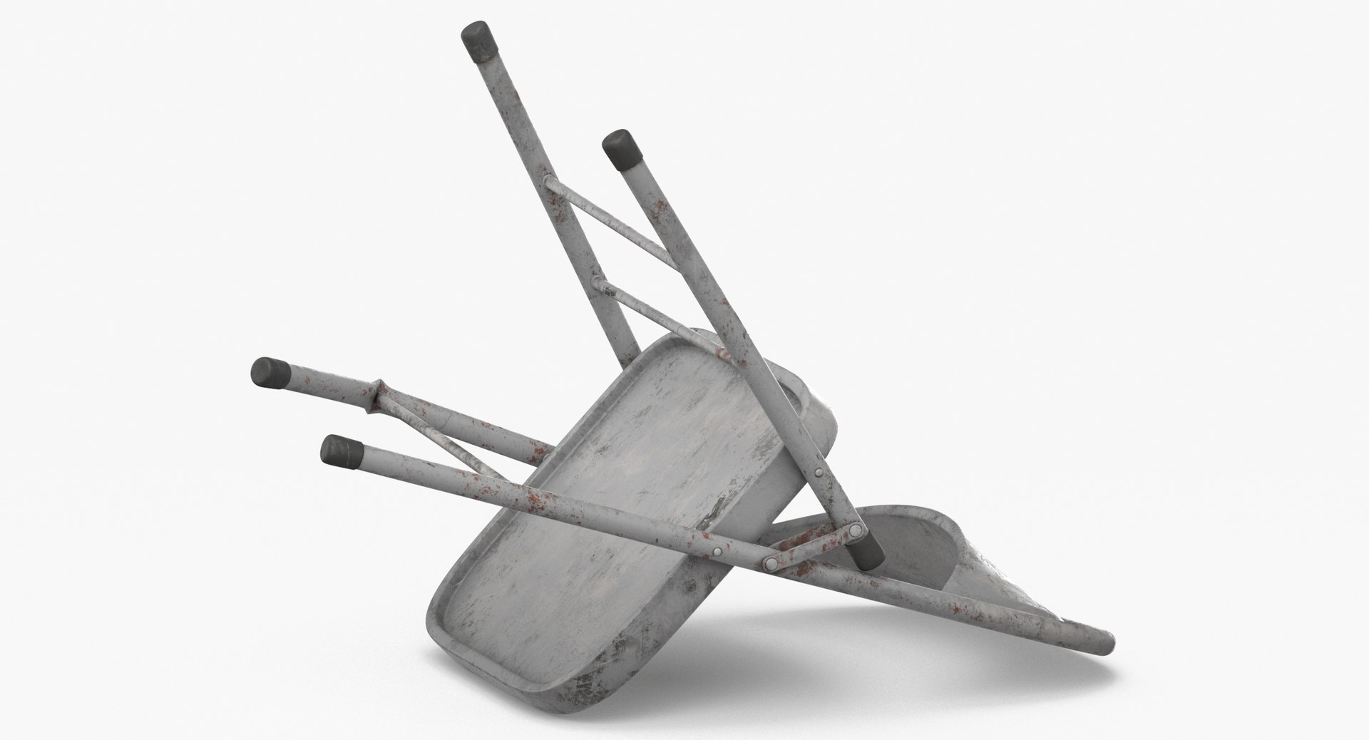 Metal Folding Chair Damaged 3D Model - TurboSquid 1867666