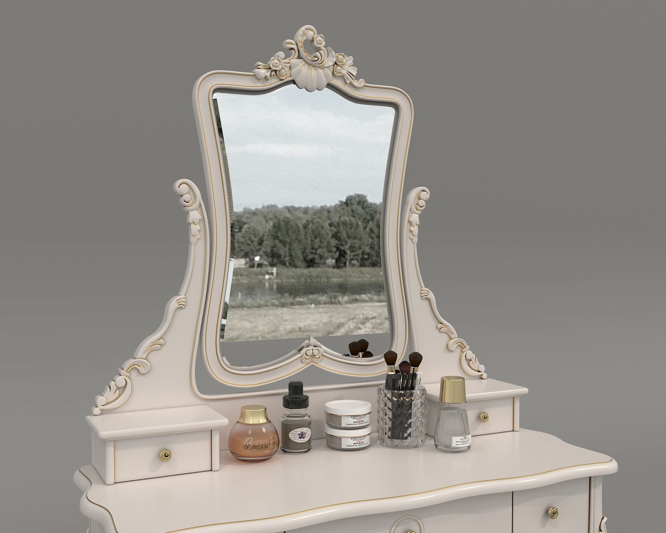 3D Classic European Style Dressing Table 24 - TurboSquid 2277553