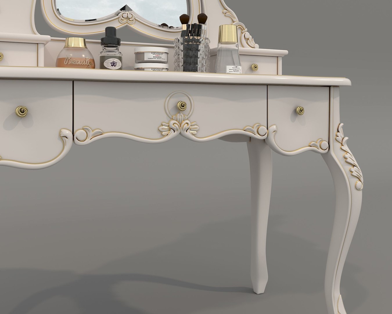 3D Classic European Style Dressing Table 24 - TurboSquid 2277553