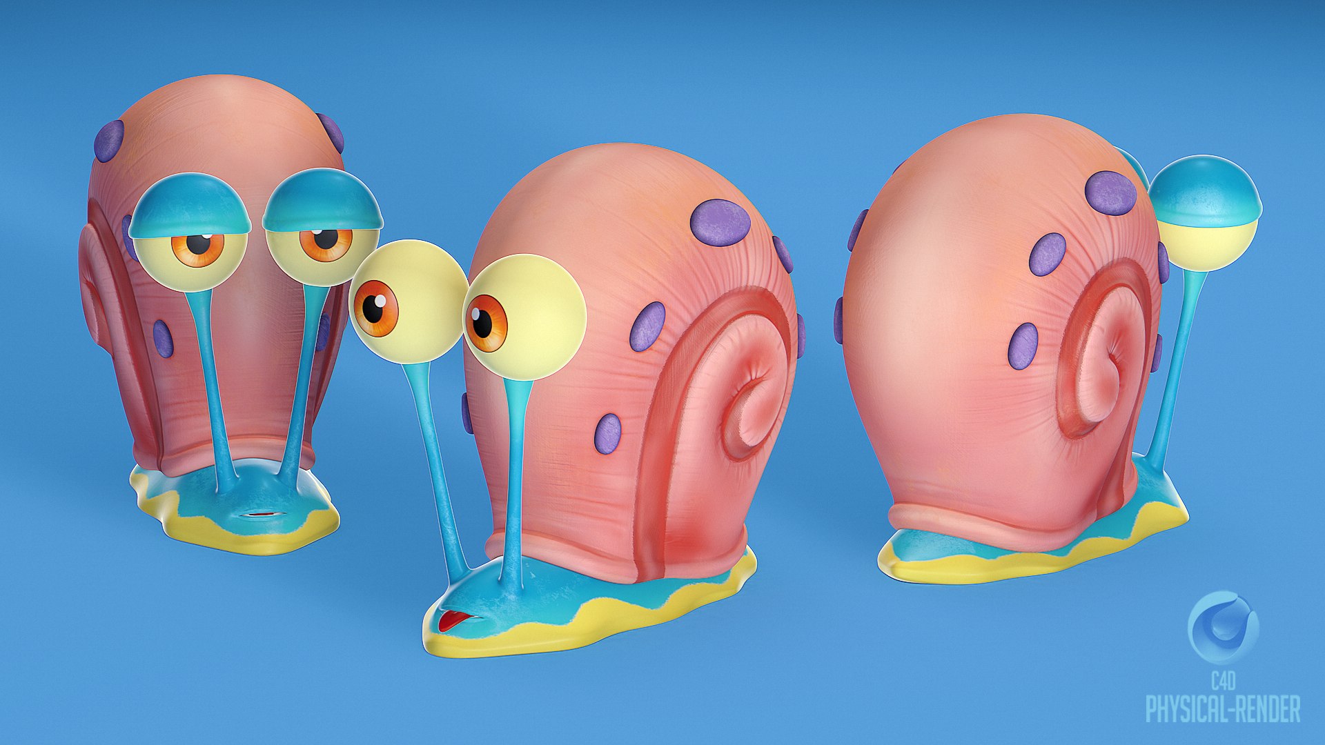 Gary The Snail Cinematic Character 3D Model - TurboSquid 2111184