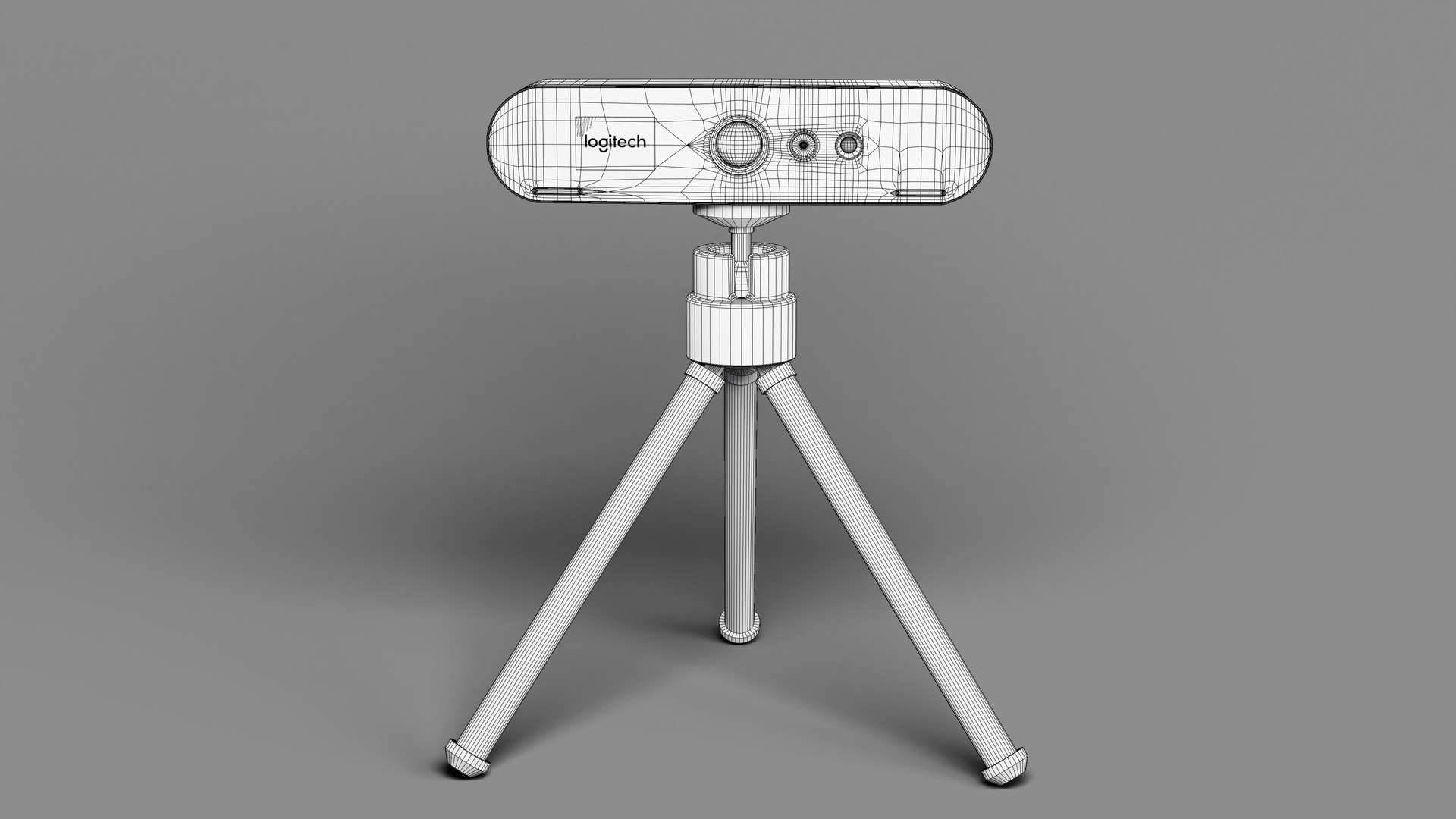 3D Logitech BRIO UHD 4K Webcam And Tripod - TurboSquid 1961441