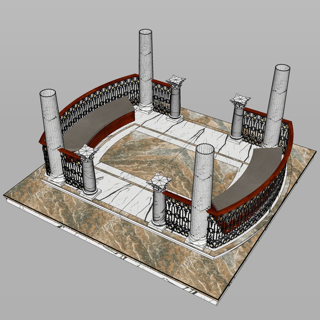 Pavilions roda 3D model - TurboSquid 1480117