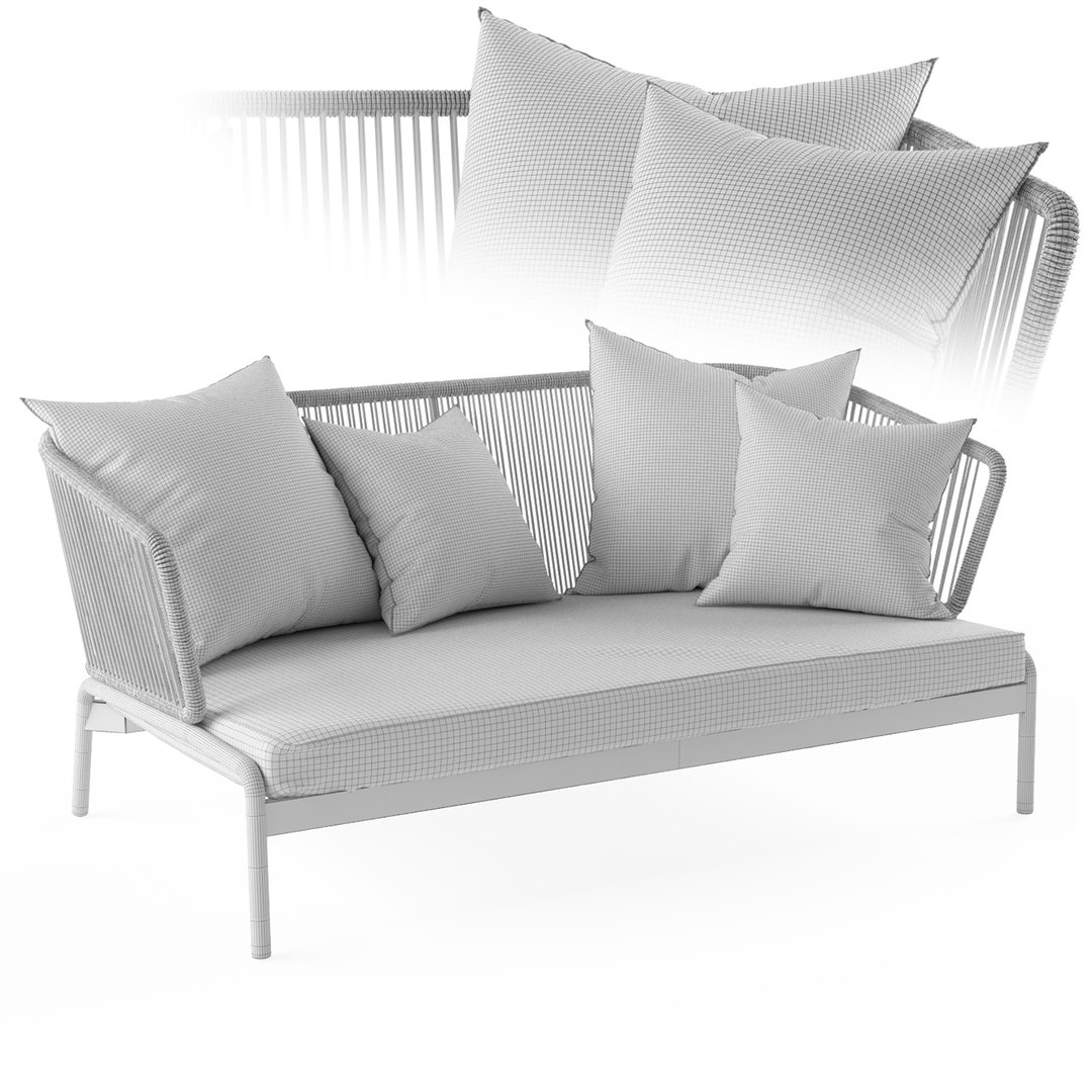 Roda Spool 2-seat Sofa 3D - TurboSquid 1855117