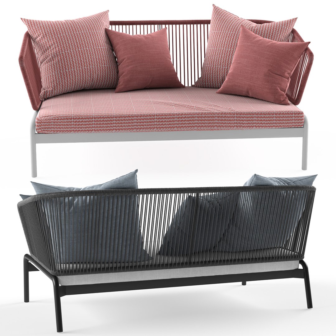 Roda Spool 2-seat Sofa 3D - TurboSquid 1855117