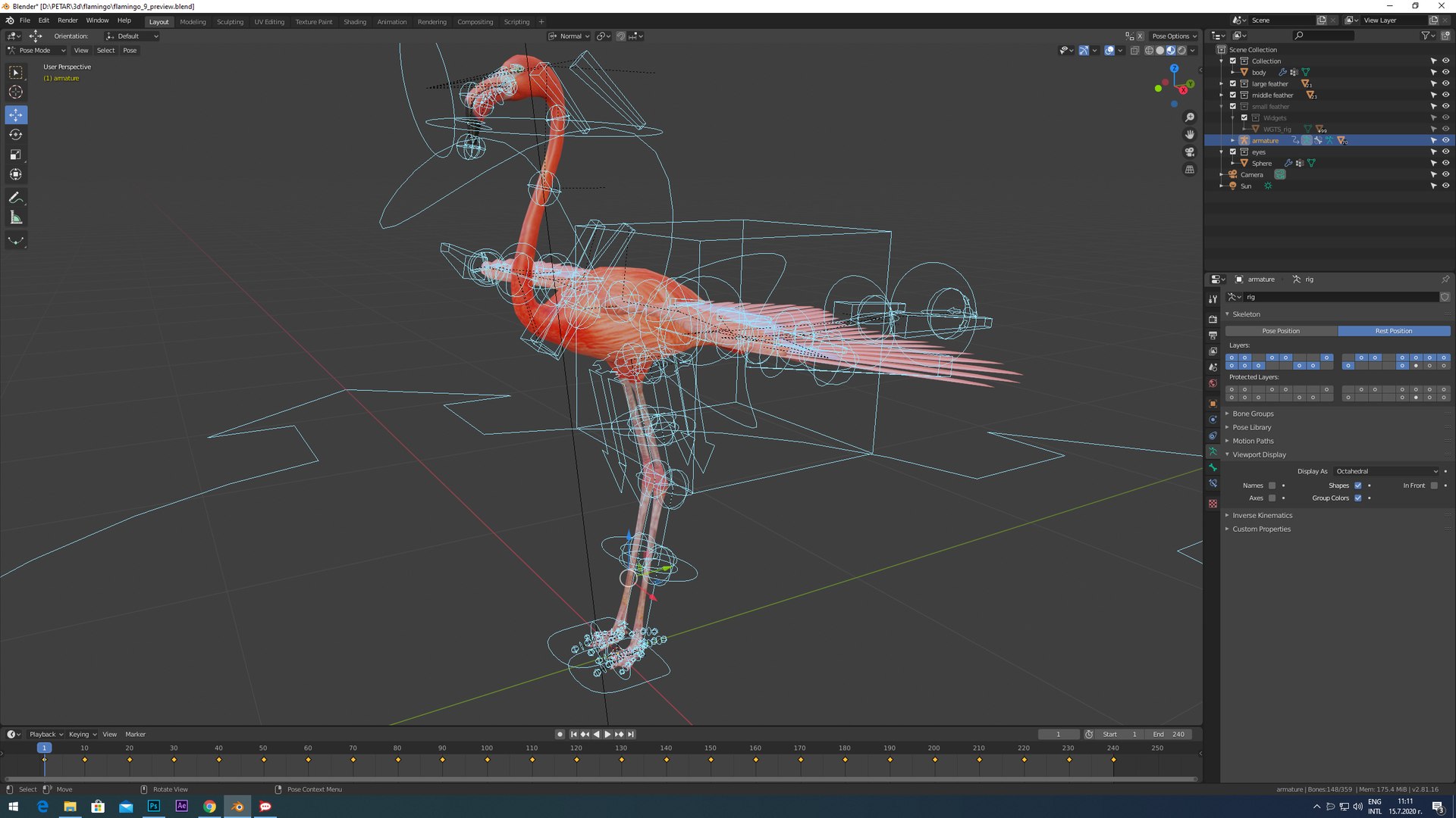 Flamingo Flying 3D Model - TurboSquid 1591455