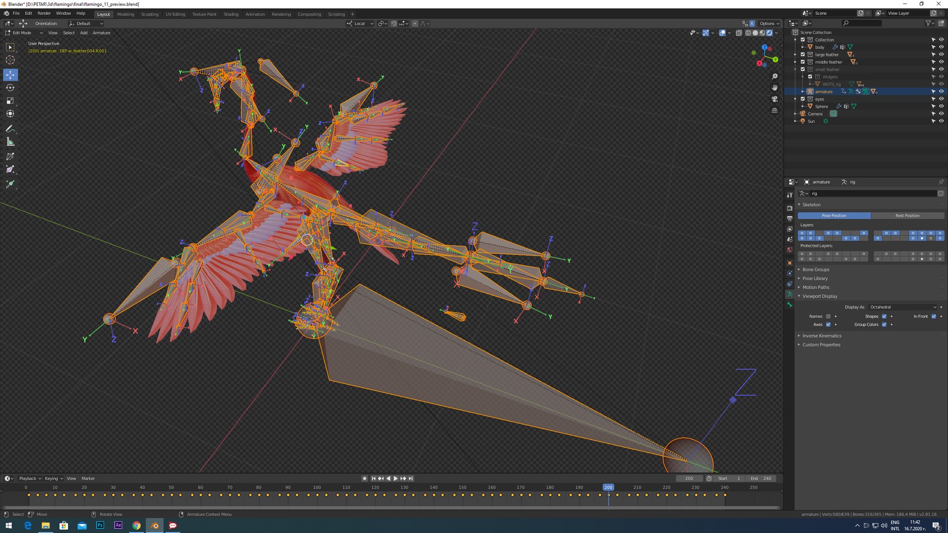 Flamingo Flying 3D Model - TurboSquid 1591455