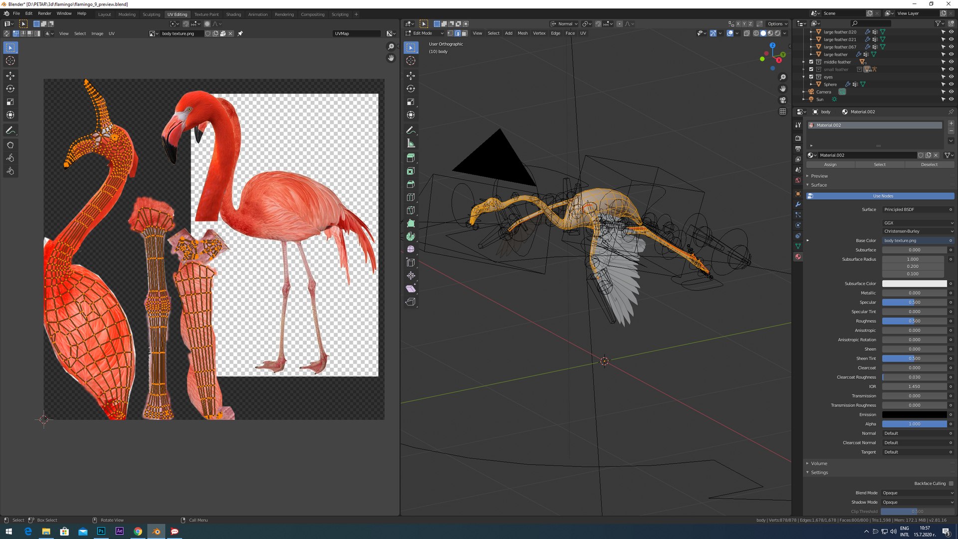 Flamingo Flying 3D Model - TurboSquid 1591455