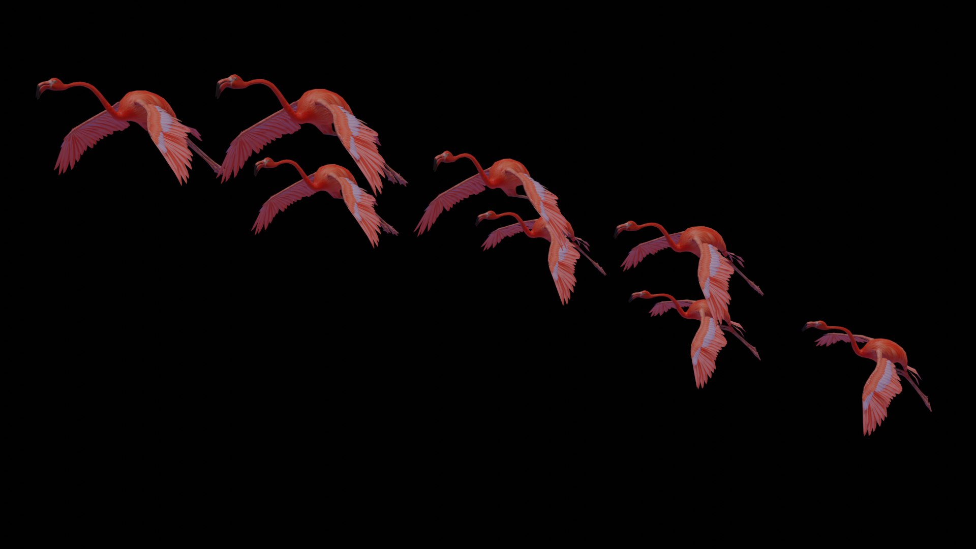 Flamingo flying 3D model - TurboSquid 1591455