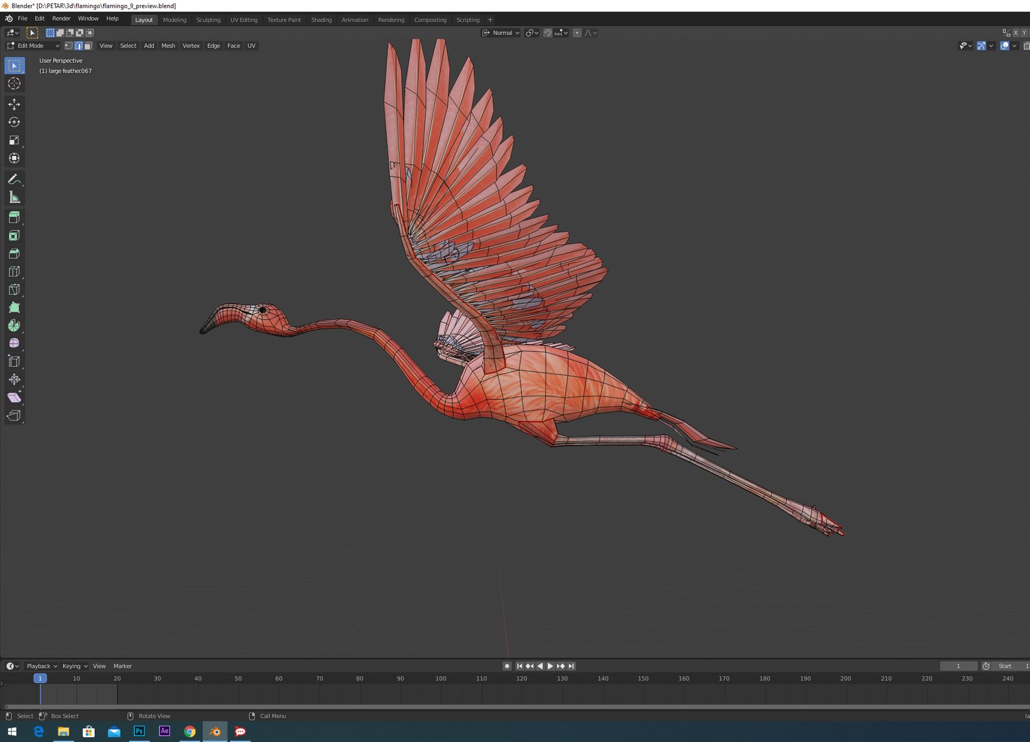 Flamingo Flying 3D Model - TurboSquid 1591455