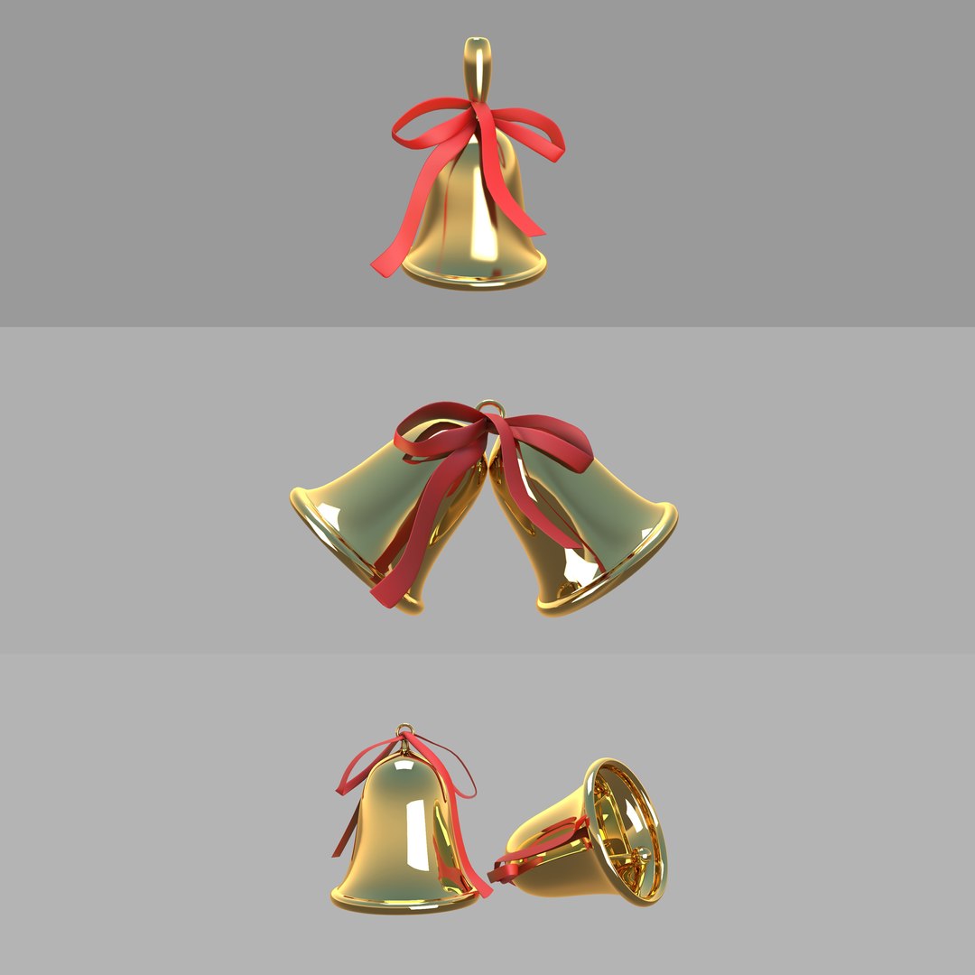 Christmas Bell Collection 3D Model - TurboSquid 2390977