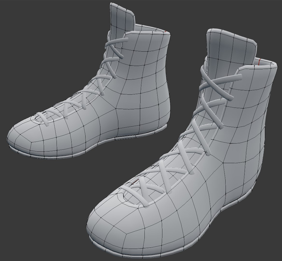 Boxing Boots 3D Model - TurboSquid 1382387