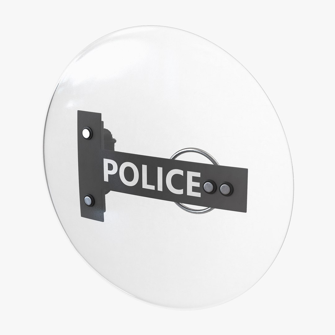 police anti riot shield c4d