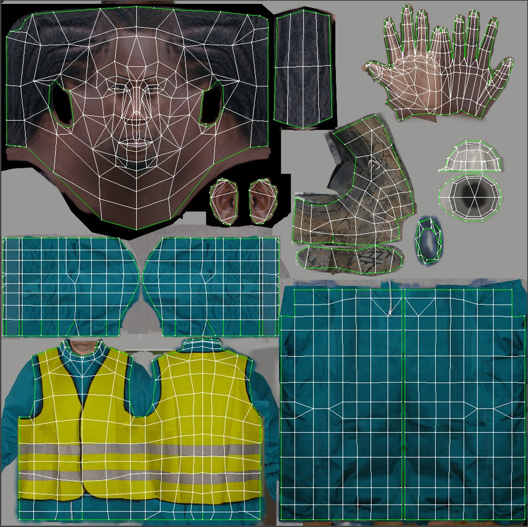 3d Model Of Worker 03