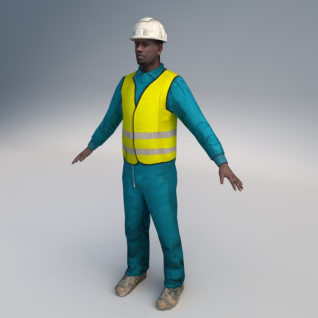 3d Model Of Worker 03