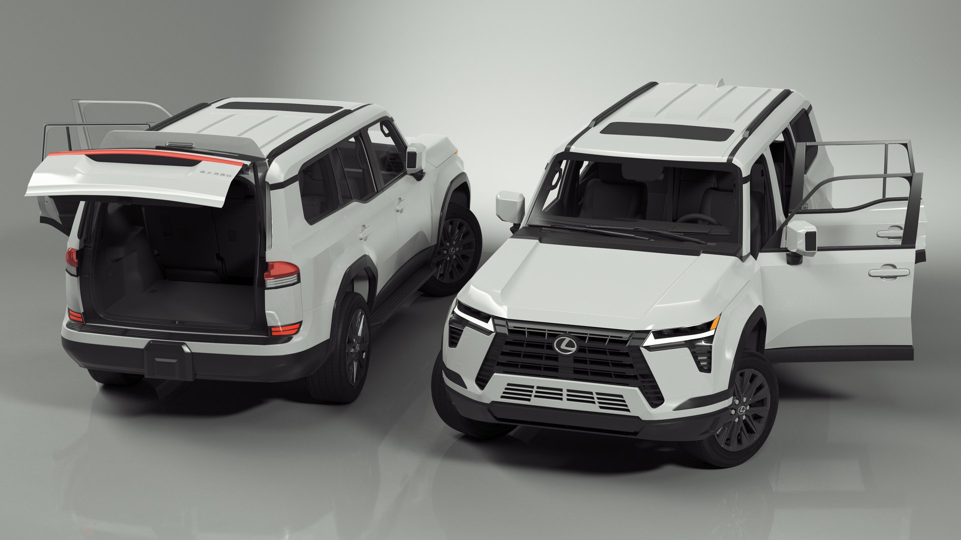 Lexus GX 550 SUV White Rigged for Maya 3D model - TurboSquid 2155822