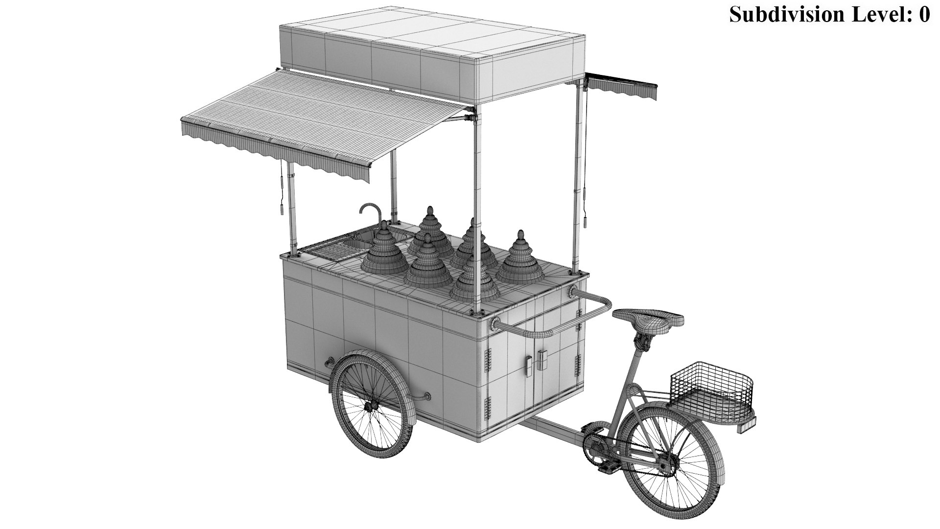 Gelato Ice Cream Cart 3D Model - TurboSquid 1987023